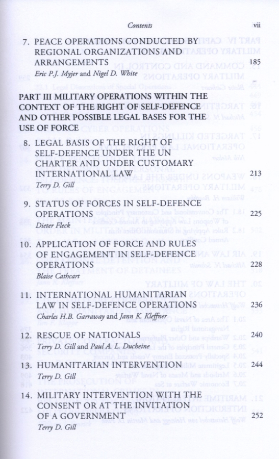 HANDBOOK OF THE INTERNATIONAL LAW OF MILITARY OPERATIONS