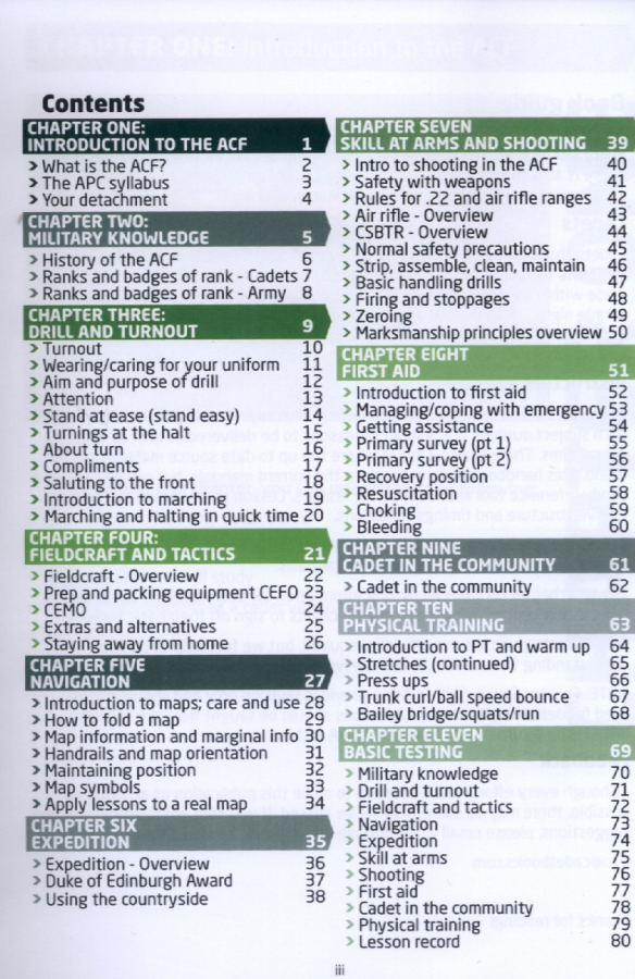 Army cadet basic training handbook